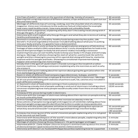 Running order | DOCX