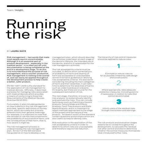 Running the risk | Insight, issue 2 | PDF