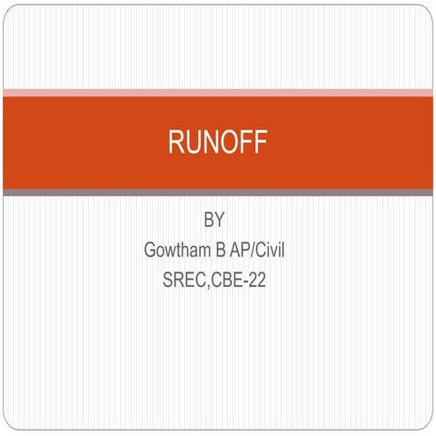 Runoff | PPTX