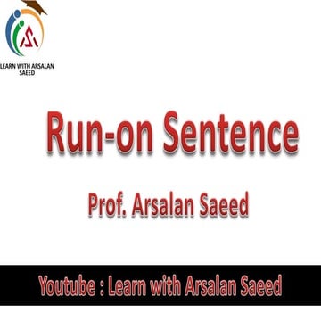 Quarter 1 Lesson 3.3- Run-on Sentences.pptx