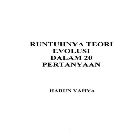 Runtuhnya teori evolusi | DOC