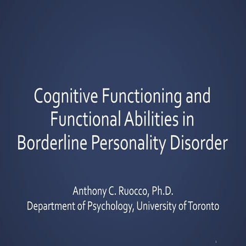 Cognitive Functioning and Functional Abilities | PDF
