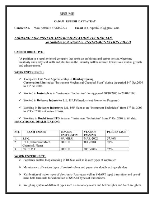Muhammad Ramzan CV | PDF