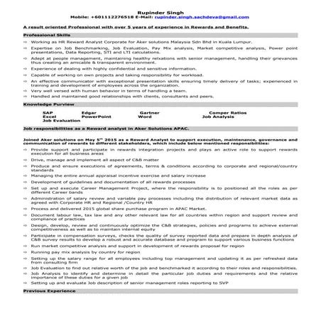 Rupinder resume november | DOC