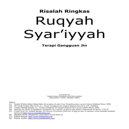 Ruqyah syar iyyah | PDF