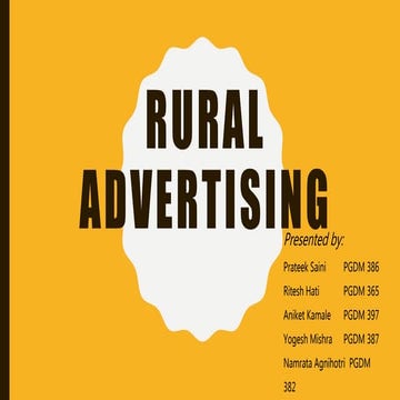 Rural Advertising | PPTX