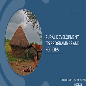 Rural Development Its Programmes and policies | PPTX