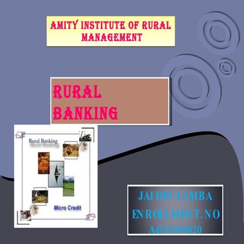 Rural Banking J.D Lamba | PPT