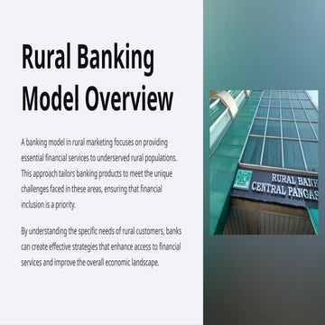 Rural-Banking-Model-Overview of agribusiness | PPTX