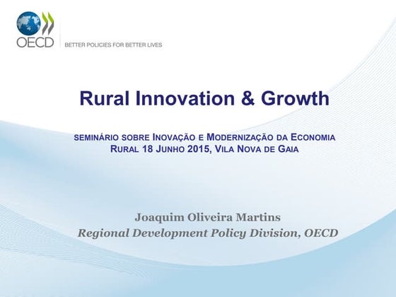 OECD Rural Principles series: Measuring Well-Being in Rural Areas ...