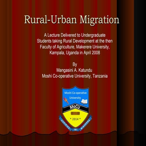 Rural urban migration | PPT