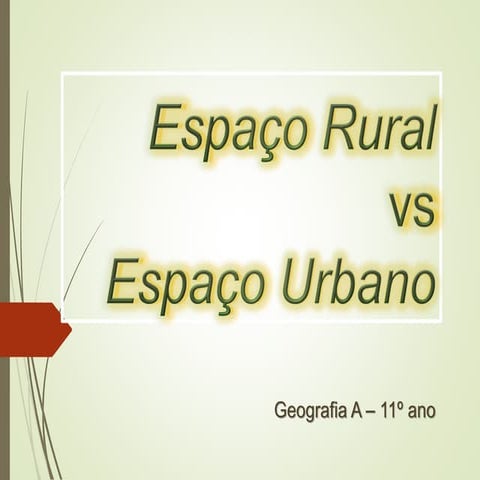 Rural versus urbano | PDF