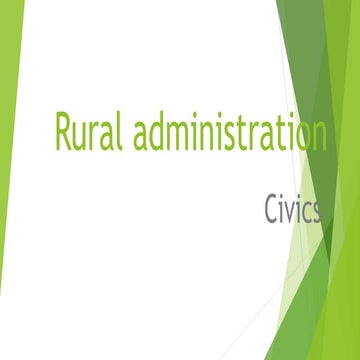 Rural administration | PPTX