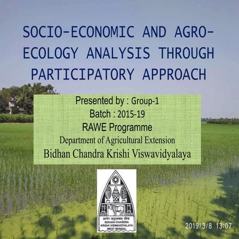 BCKV RAWE PROGRAMME(2019) GROUP-1 SLIDE PRESENTATION | PPTX