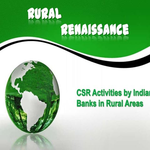 Rural csr by icici and syndicate | PPTX