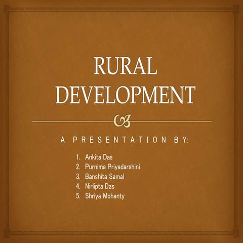Rural development | PPTX
