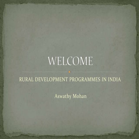 Rural development | PPTX