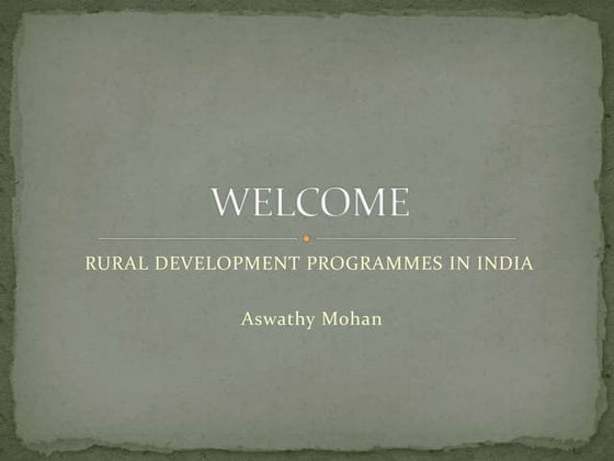 Community Development Program 1952 | PPTX