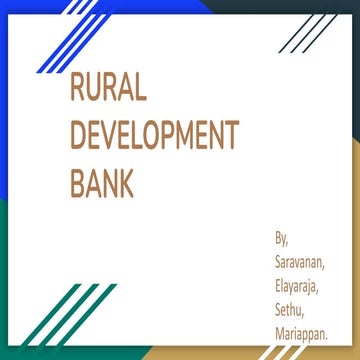 Rural development bank | PDF | Business Banking & Finance | Business