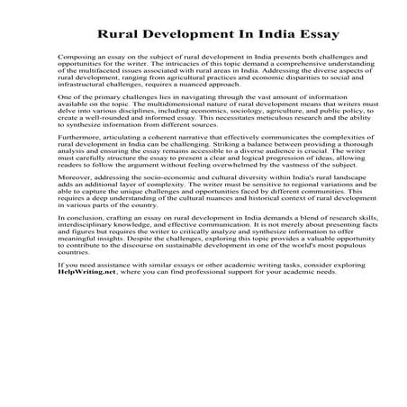 Rural Development In India Essay.pdf