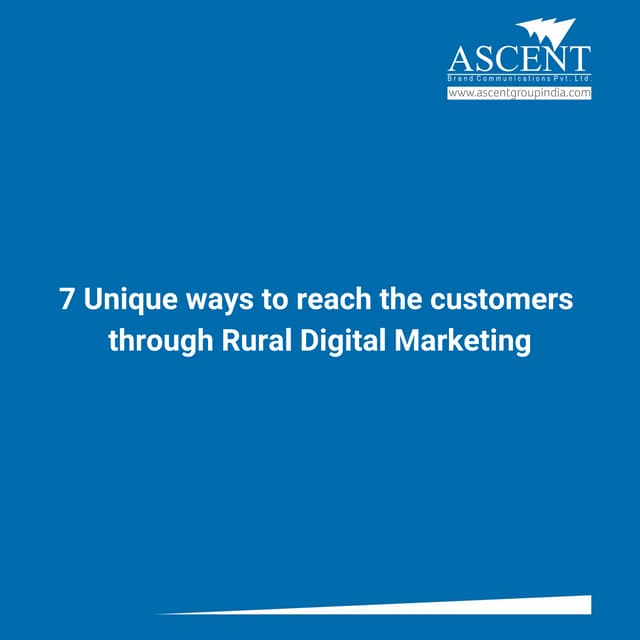 7 Unique Ways to Reach the Customers Through Rural Digital Marketing ...