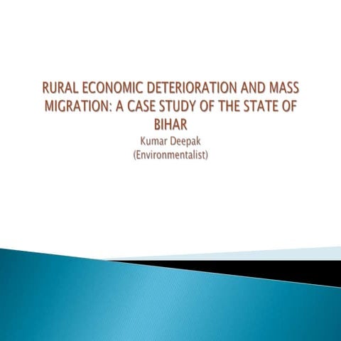 Rural economic deterioration and mass migration | PPT
