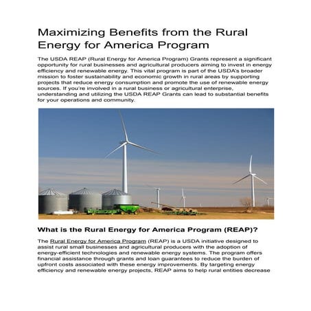 Empowering Rural Energy Through the America Program | PDF | Gas and ...
