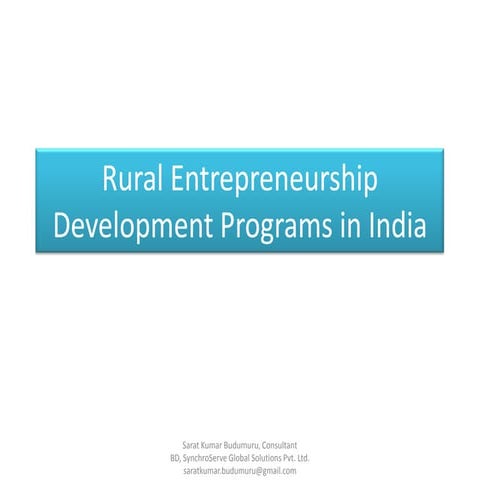 Rural self employment training institutes (rseti) | PPTX