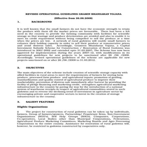 Rural godown scheme by nabard | PDF