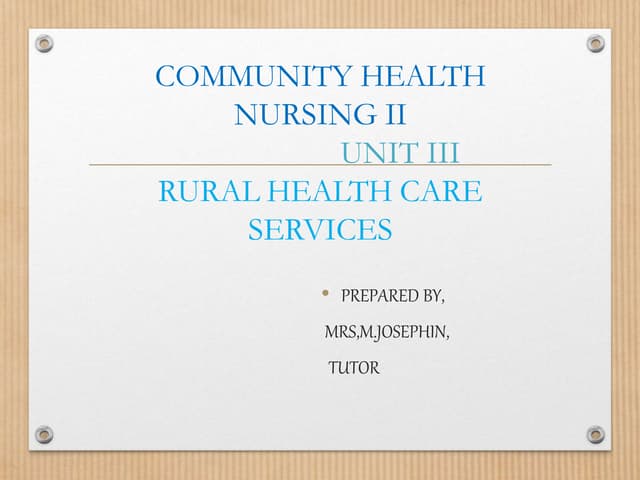 Community Health Officer CHO An Overview | PDF