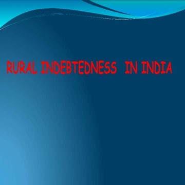 Ruralindebtedness | PPTX