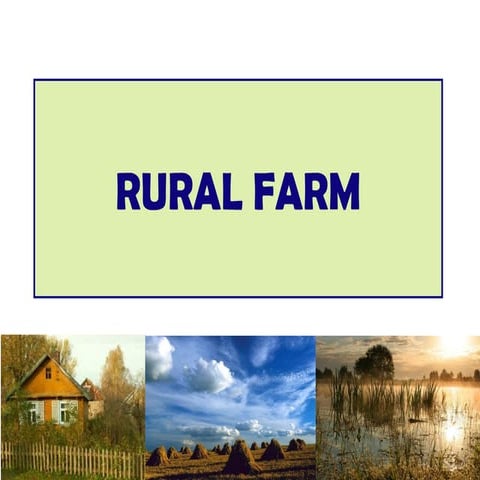 Rural landscape | PPT | Agriculture | Industries