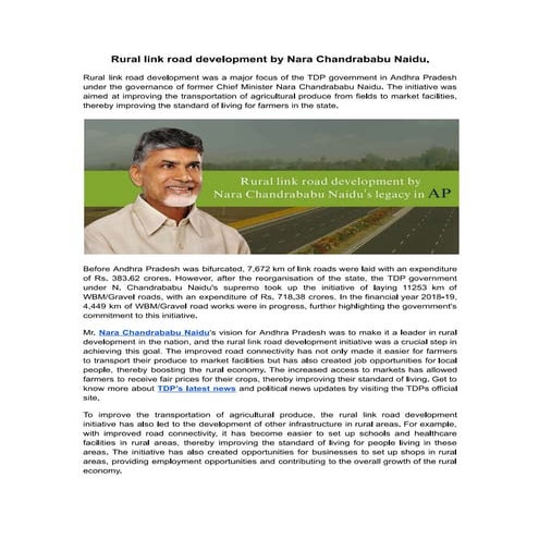Rural link road development by Nara Chandrababu Naidu..pdf