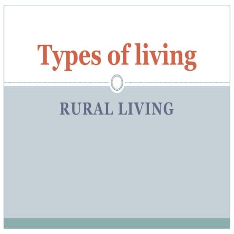 U1L1 Rural living | PPT