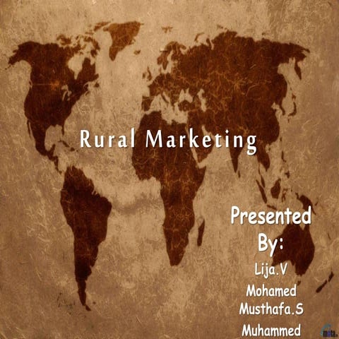 Rural marketing intro | PPTX