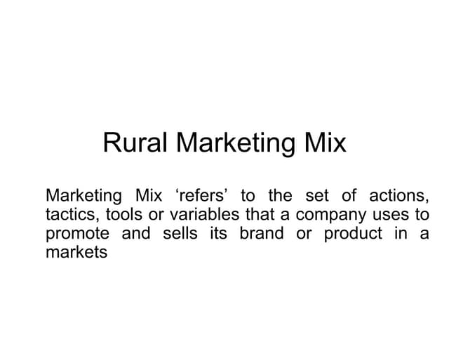 Rural vs. urban marketing | PPTX