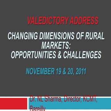 Challenges of distribution in rural markets | PPTX