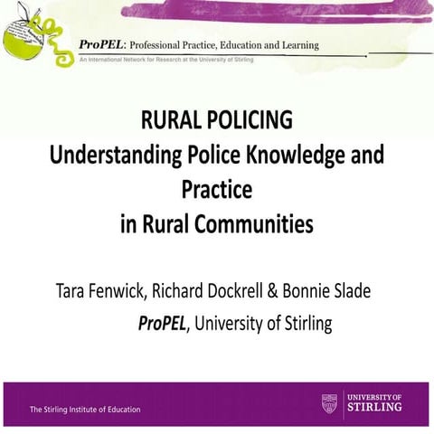 Rural policing presentation | PDF