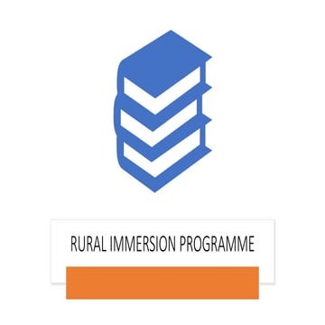 Rural Immersion Programme | PPTX