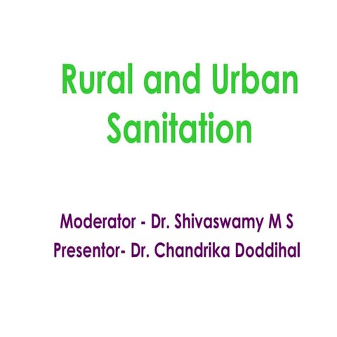 Rural & Urban Sanitation in India community medicine.ppt