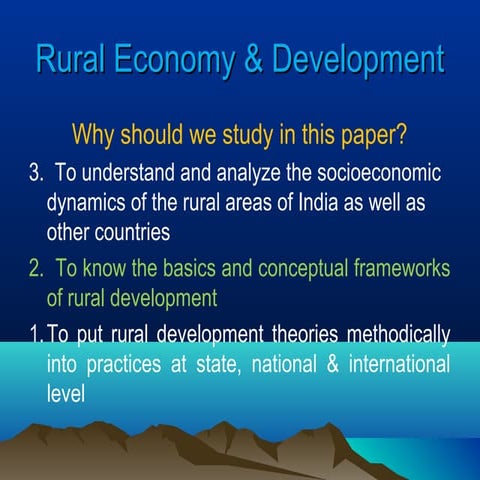 Rural development ppt | PPTX