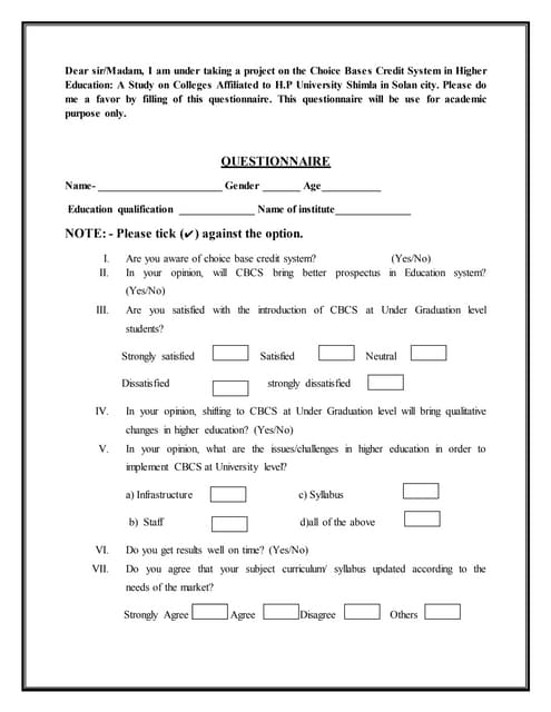 Questionnaire on southeast university | PDF
