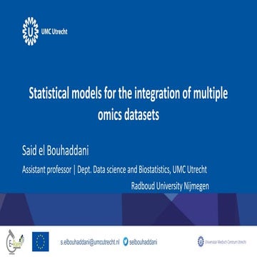 Statistical Models For The Integration Of Multiple Omics Datasets Ppt