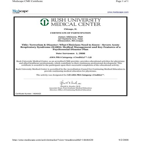 Rush University - SARS | PDF