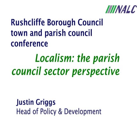 Rushcliffe Borough Council town and parish council conference 2012 | PPT