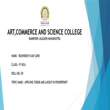 Presentation omt.power point layout and themes applying | PPTX