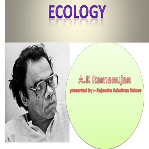 A. K. Ramanujan | PPTX