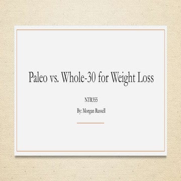 Russell-Paleo vs. Whole30 | PPT