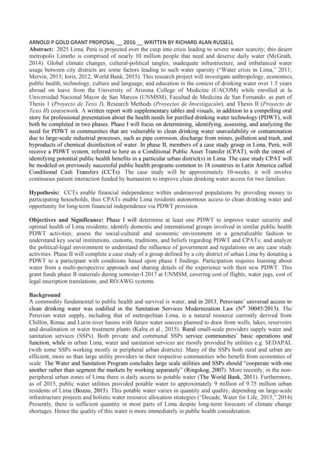 Specific Aims NIH Sample Grant Proposal | PDF | Genetics | Science