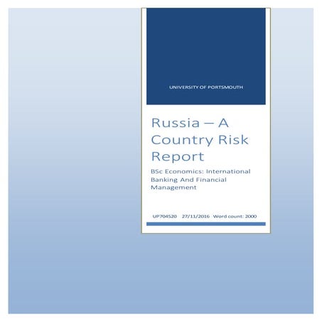 Russia – a country risk report | PDF